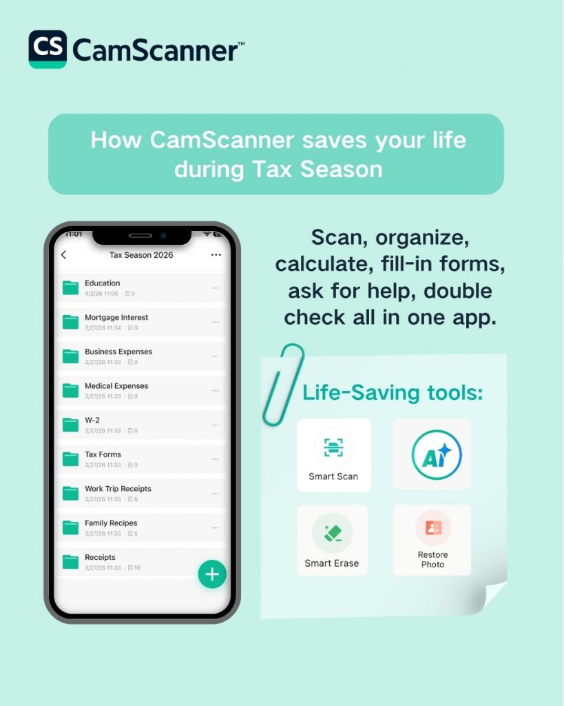 CamScanner Launches AI-Powered Tax Documentation Workflow to Help ...